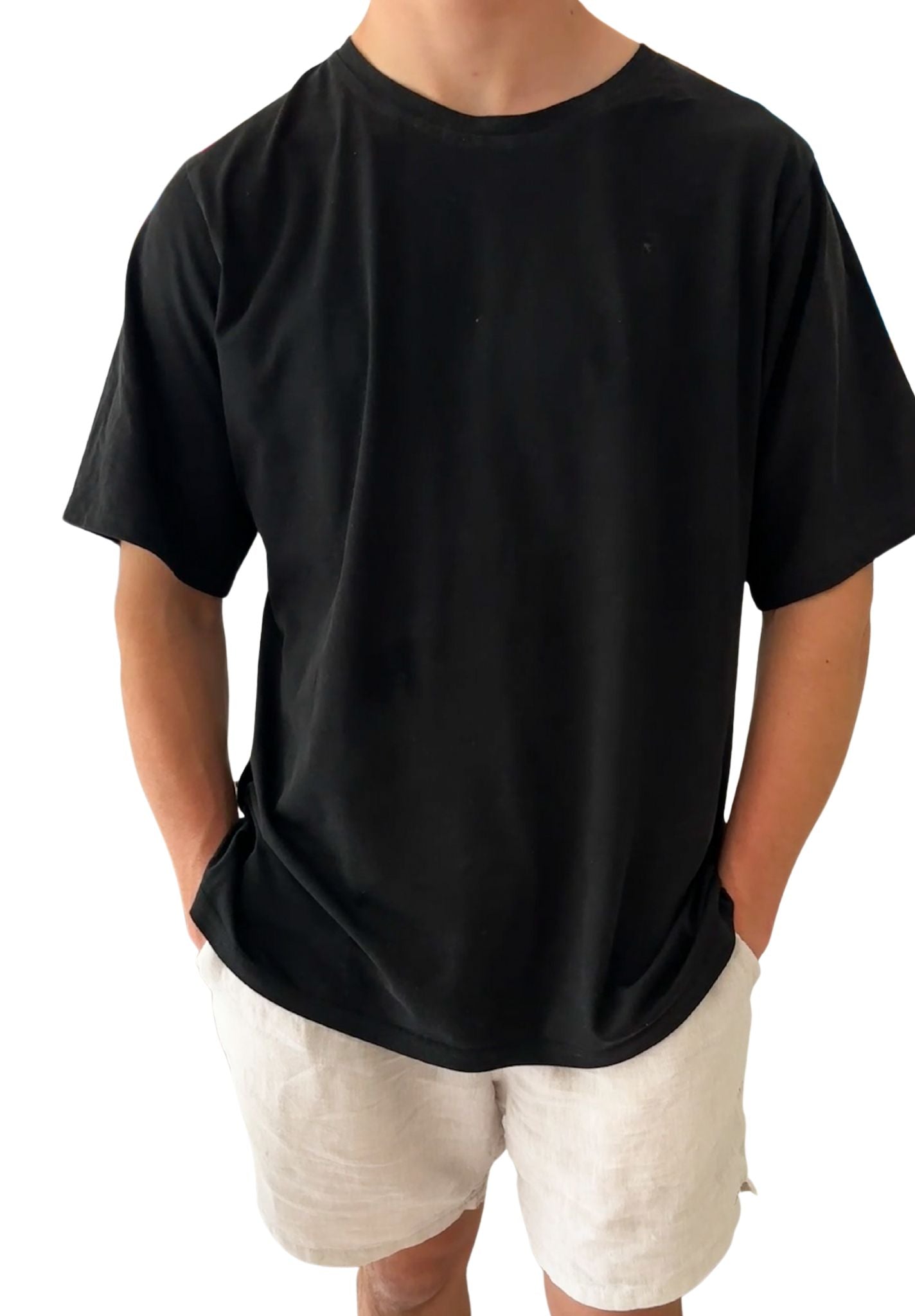 ATeesha Black Boxy Cotton T-Shirt – CAMIXA