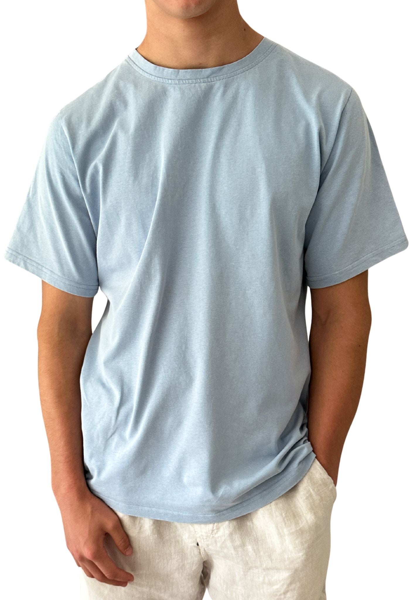 ATeesha Sky Boxy Cotton T-Shirt – CAMIXA